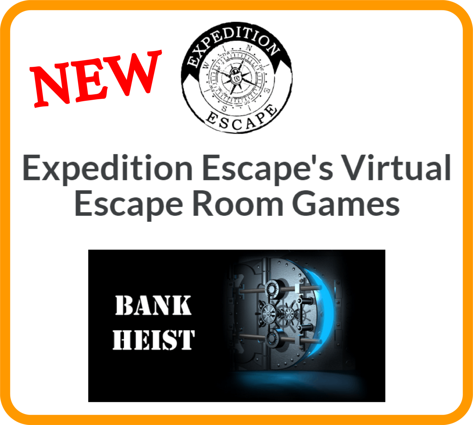 Bank Heist Virtual Game New - Escape Room - Expedition Escape